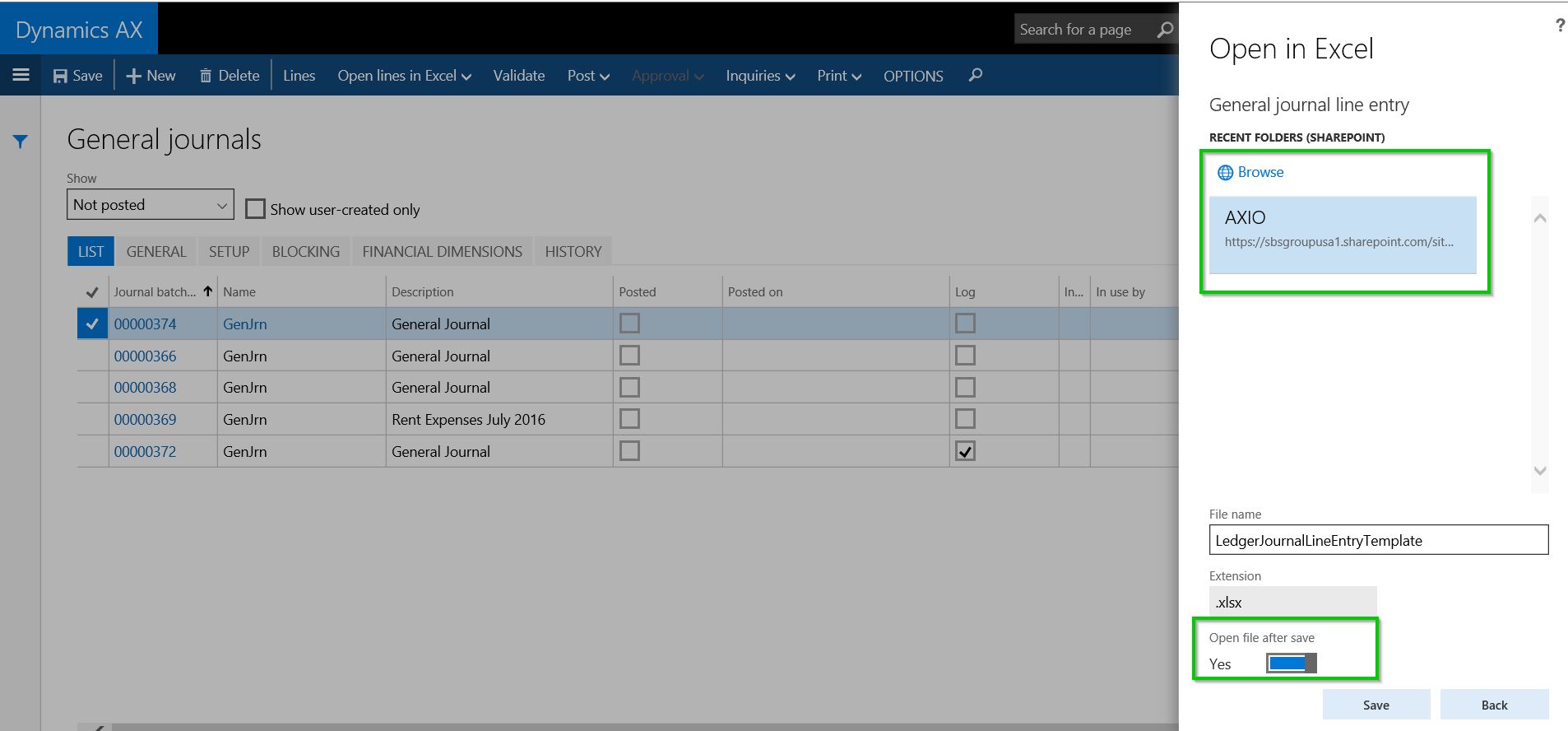 Dynamics AX Tip: Interact with Dynamics AX Data using Microsoft Excel Online (Office 365 ...
