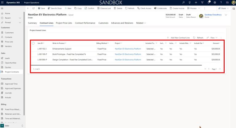 Multiple revenue recognition options/rules under one project in ...